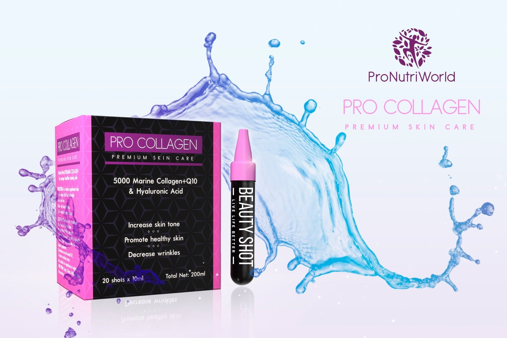 Pro Collagen-Marine Liquid Collagen Drink for Women & Men 20x10ml Shot ...